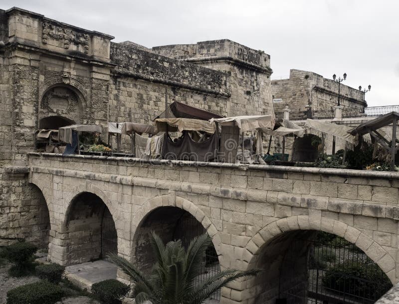 Couvre Porte stock photo. Image of malta, limestone, vittoriosa - 14562010