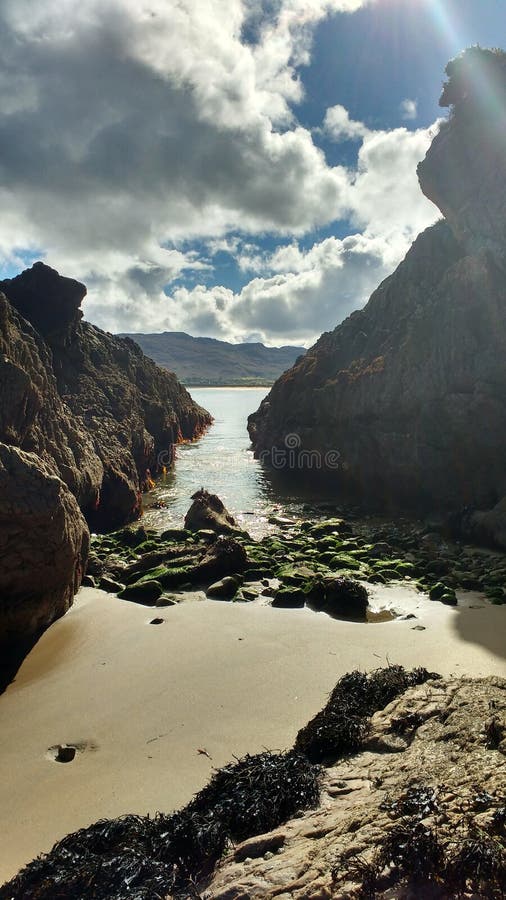 Cove stock image. Image of sandy, cove, portsalon, rocky - 78134237