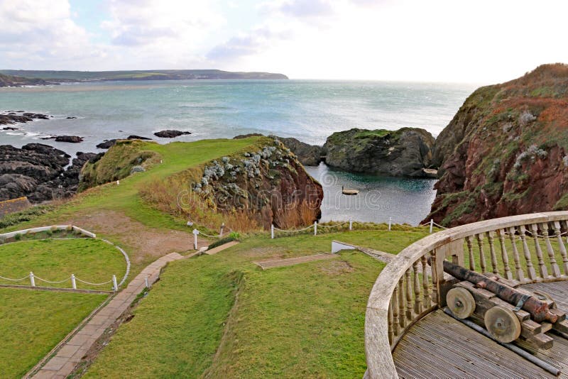 Cove on Burgh Island, Devon Stock Image - Image of grass, england ...
