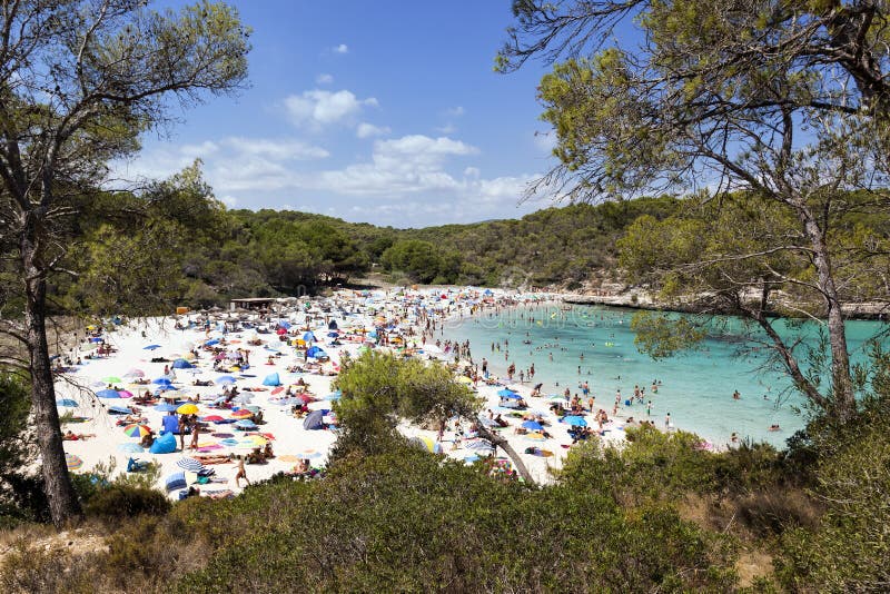 People in Font De Sa Cala Bay Editorial Photography - Image of majorca ...
