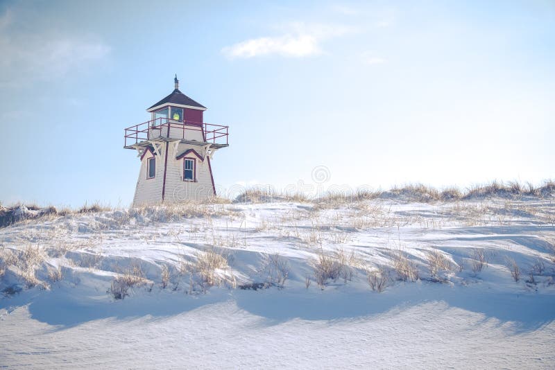 Covehead Lighthouse stock image. Image of dune, nature - 86703025