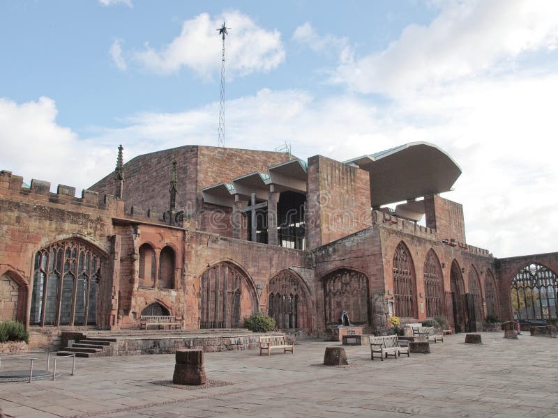 Coventry Cathedral ruins stock image. Image of english - 38086185