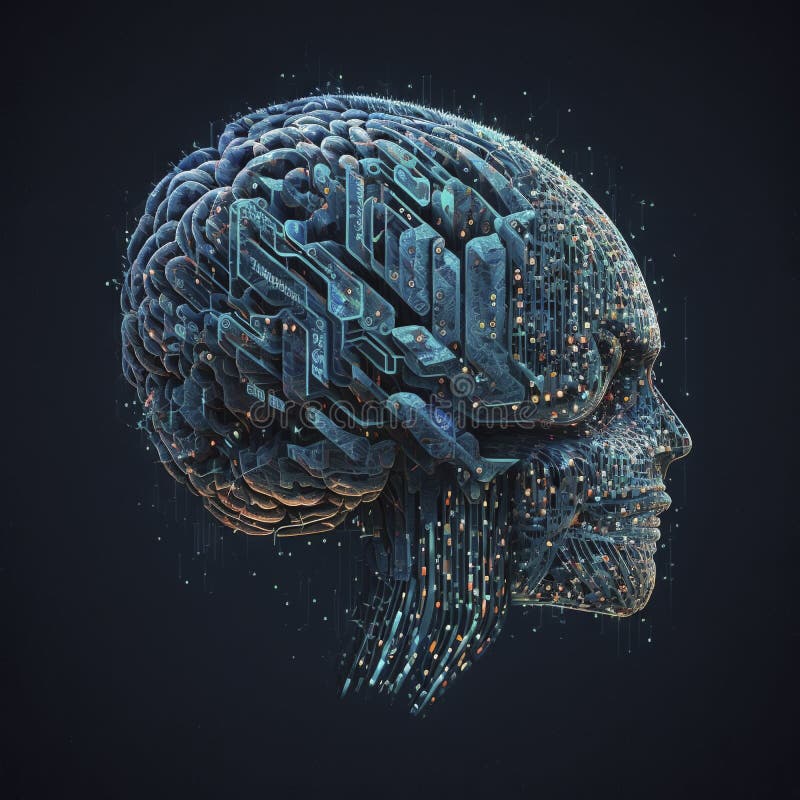 Abstract Cyborg, Generative AI Stock Illustration - Illustration of ...
