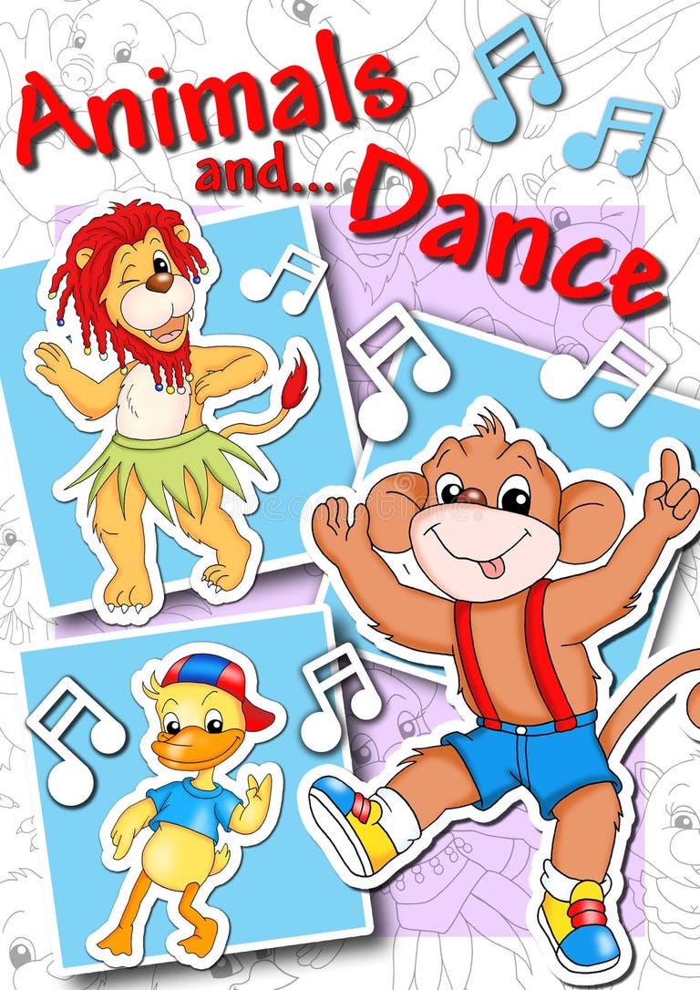 Animals Dance Coloring Stock Illustrations – 67 Animals Dance Coloring ...