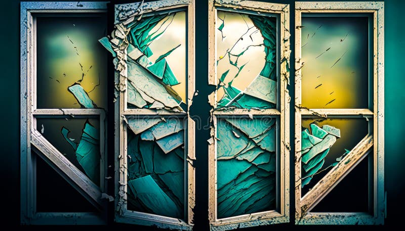 The Cover Art for the Book, Broken Windows. Generative AI Stock ...