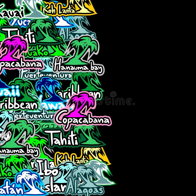 Cover beaches stock illustration. Illustration of original - 34021326