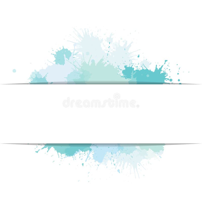 Cover with Blue, Turquoise Spray Stock Vector - Illustration of ...