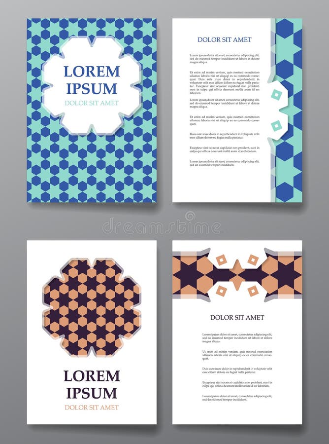 Cover Brochure Design. Arabic Traditional Decorative Elements. Stock ...