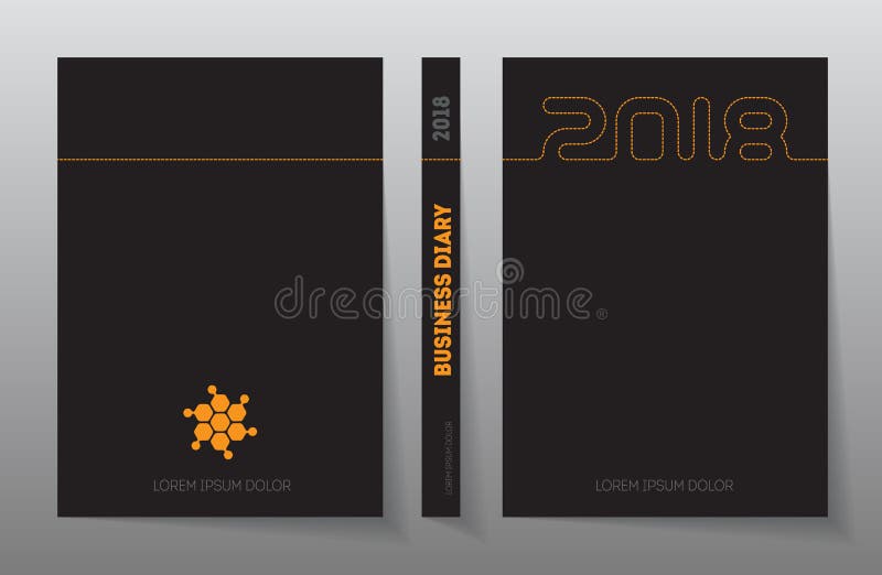 Cover of Business Diary for 2018 with Logo. Vector Design Template ...