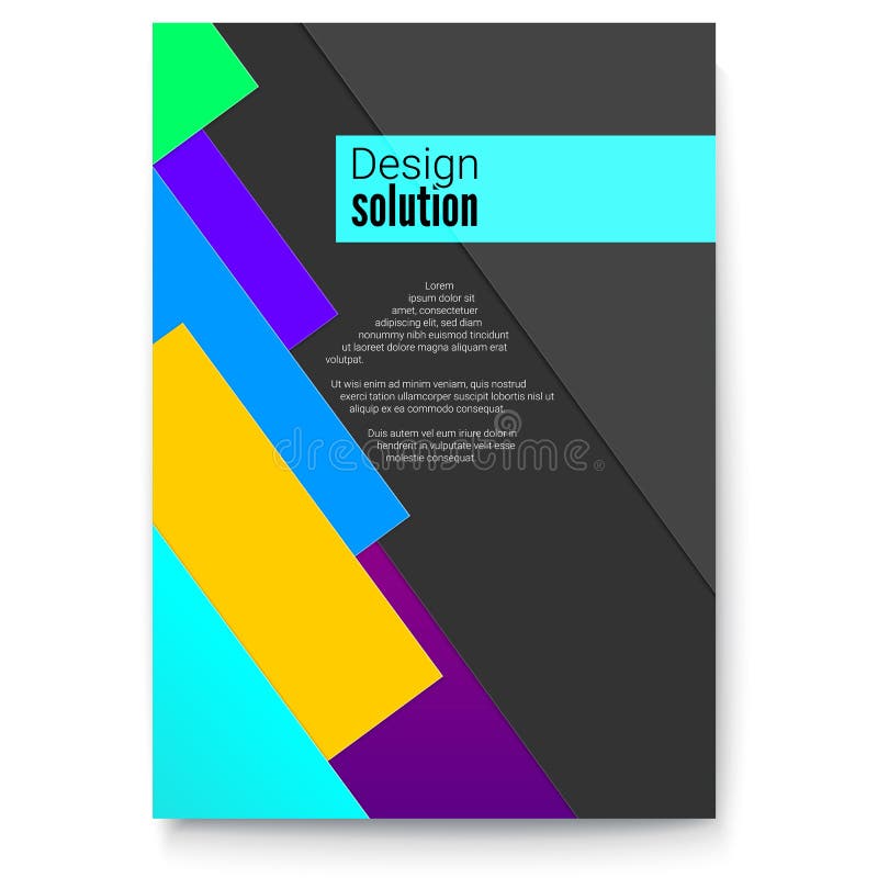 Cover Design, Abstract Solution with Multi Colored Layers of Paper ...
