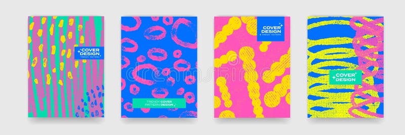 Cover Design Backgrounds. Vector Abstract Geometry with Pop Art Color ...