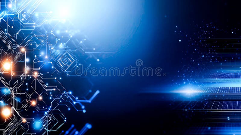 Cover Design with a Futuristic Technological Feel. Stock Image - Image ...