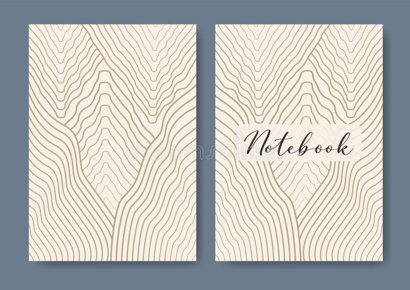 Cover Design with Linear Elements. Hand Drawn Creative Cover Stock ...