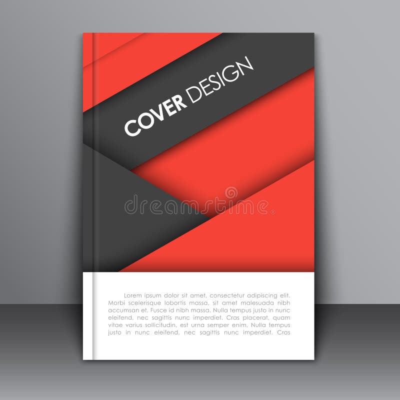 Cover Design in the Material Style Stock Vector - Illustration of cover ...