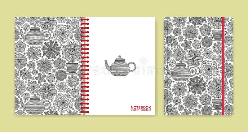 Cover Design for Notebooks or Scrapbooks with Beautiful Ornamental ...
