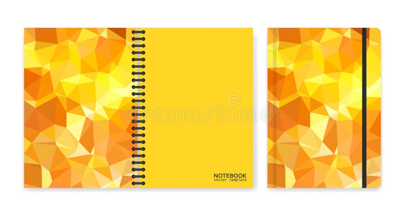 Cover Design for Notebooks or Scrapbooks with Triangular Yellow Pieces ...