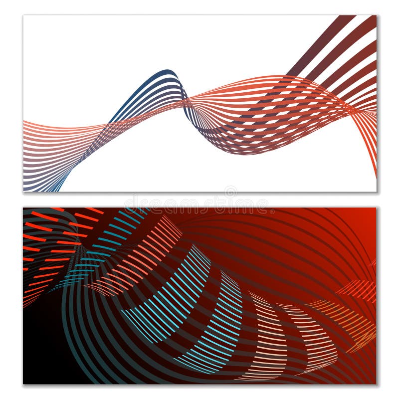 Wavy Lines or Ribbons. Multicolored Striped Gradient. Creative Unusual ...