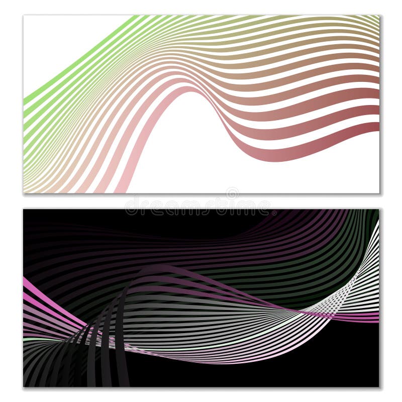 Wavy Lines or Ribbons. Multicolored Striped Gradient. Creative Unusual ...