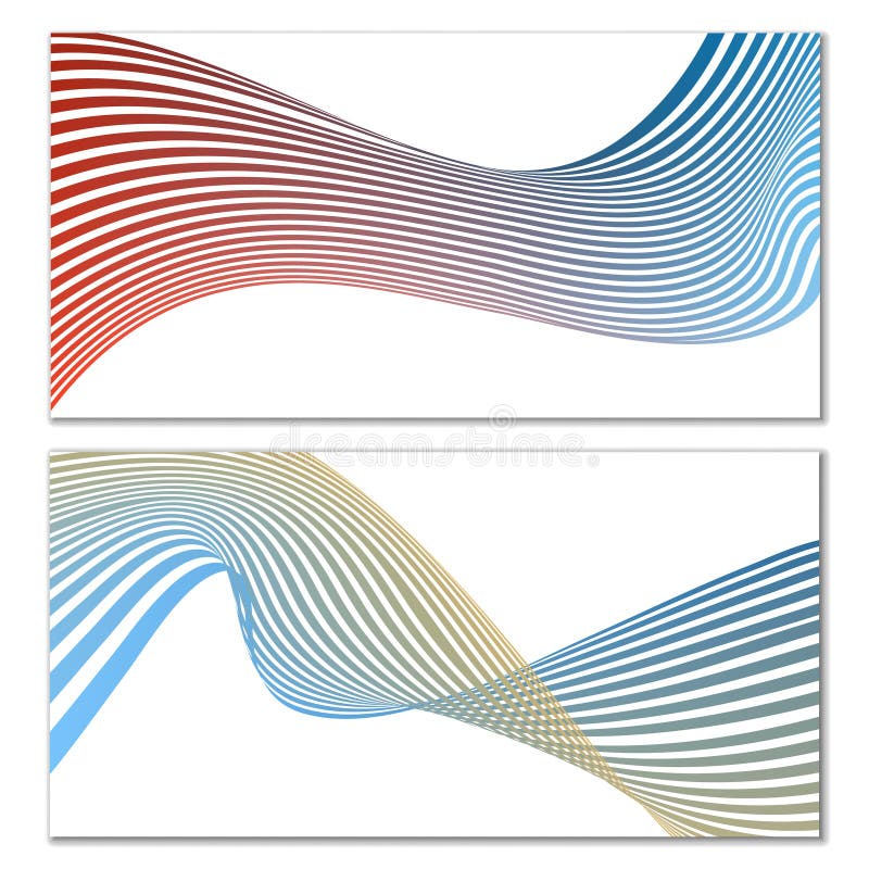 Wavy Lines or Ribbons. Multicolored Striped Gradient. Creative Unusual ...