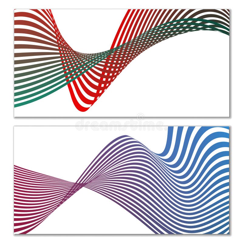 Wavy Lines or Ribbons. Multicolored Striped Gradient. Creative Unusual ...