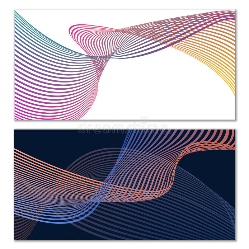 Wavy Lines or Ribbons. Multicolored Striped Gradient. Creative Unusual ...