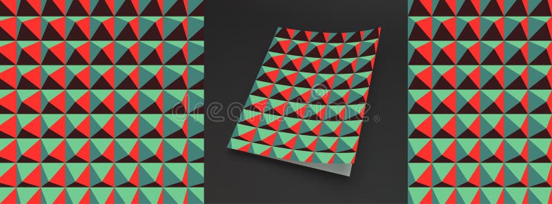 Cover Design Template. Abstract Geometrical Background with Pyramids ...
