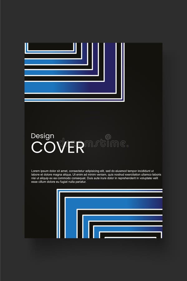 Cover Design Template with Abstract Lines Modern Stock Vector ...