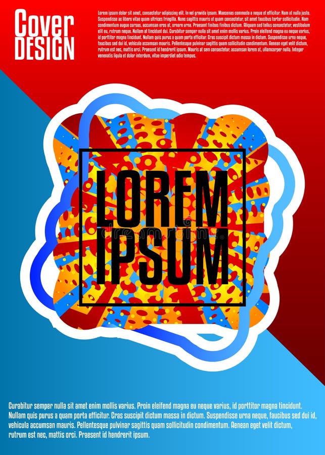 Cover Design Template with Comic Book Elements. Stock Vector ...