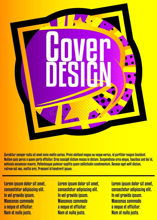 Cover Design Template with Comic Book Elements. Stock Vector ...