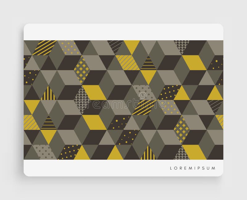 Cover Design Template. 3d Blocks Structure Background Stock Vector ...