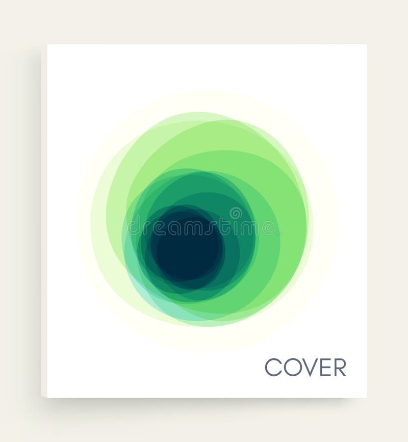 Cover Design Template. Overlapping Circles in White Background. Design ...