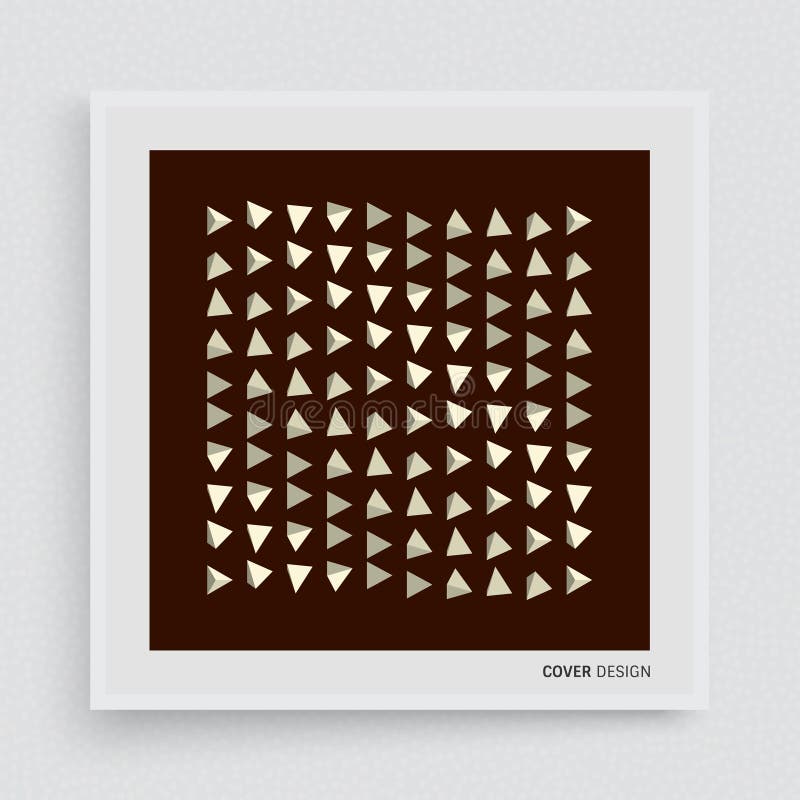 Cover Design Template. Pyramids in Empty Space. Abstract Dynamic ...