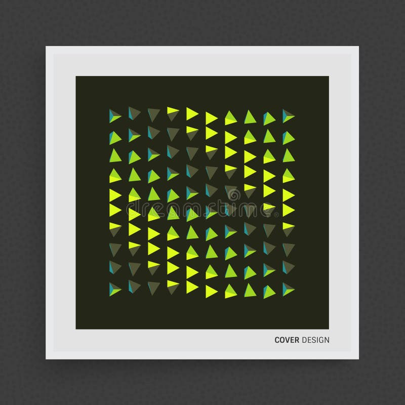 Cover Design Template. Pyramids in Empty Space. Abstract Dynamic ...