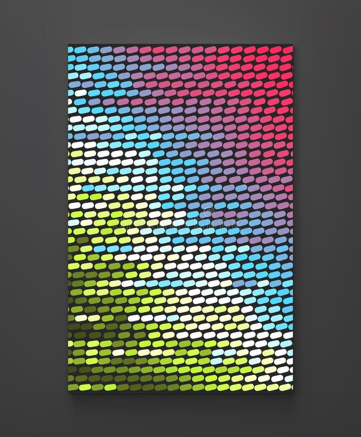 Cover Design Template. Regular Array or Matrix of Ovals. Big Data Graph ...