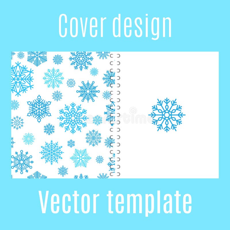 Cover Design with Winter Snowflake Pattern Stock Vector - Illustration ...