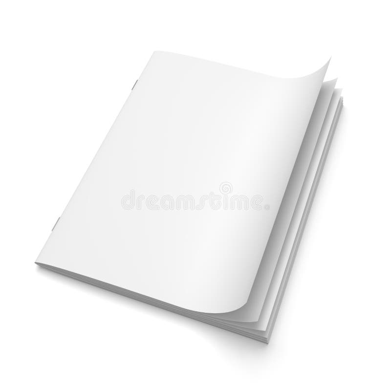 Blank Book Cover Isolated on White Stock Illustration - Illustration of ...