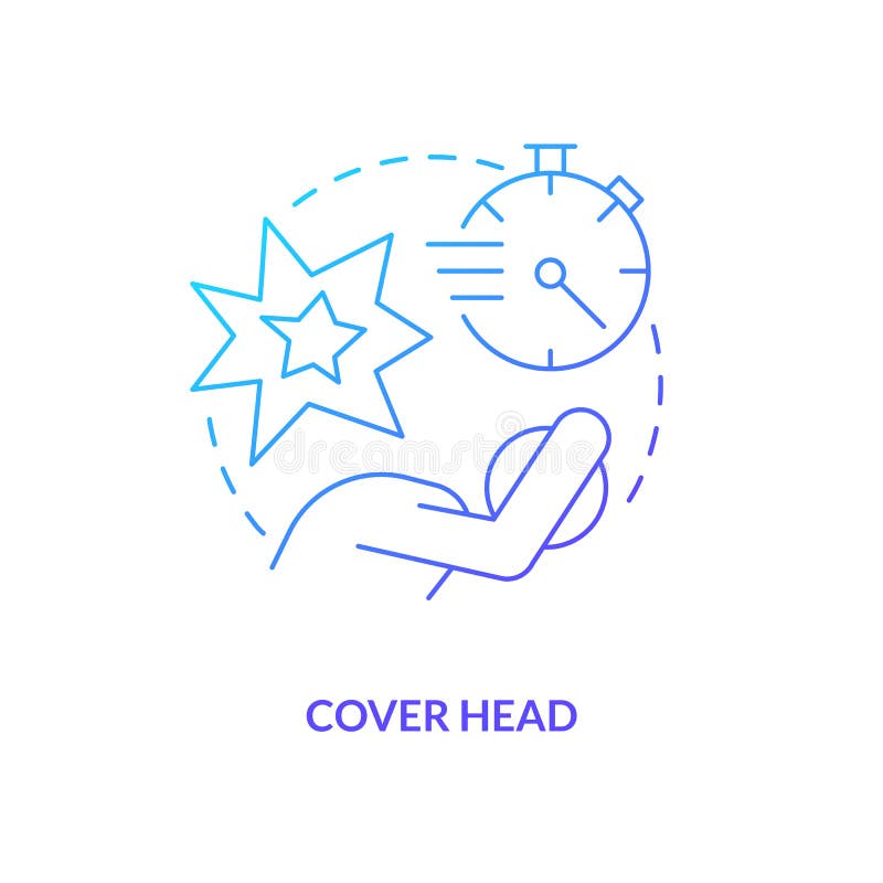 Cover Head Blue Gradient Concept Icon Stock Vector - Illustration of ...