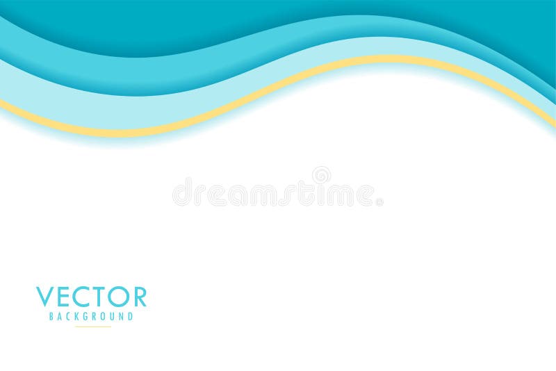 Cover, Header, Card with Wavy, Wave Curve Shape Background Template ...