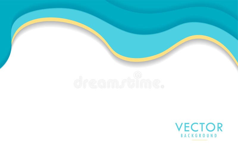 Cover, Header, Card with Wavy, Wave Curve Shape Background Template ...