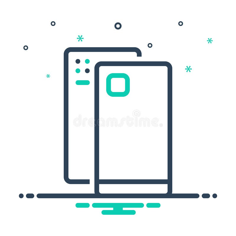 Mix Icon for Cover, Case and Phone Stock Vector - Illustration of case ...