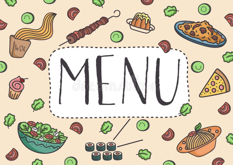 Cover for the menu stock vector. Illustration of creative - 179389049