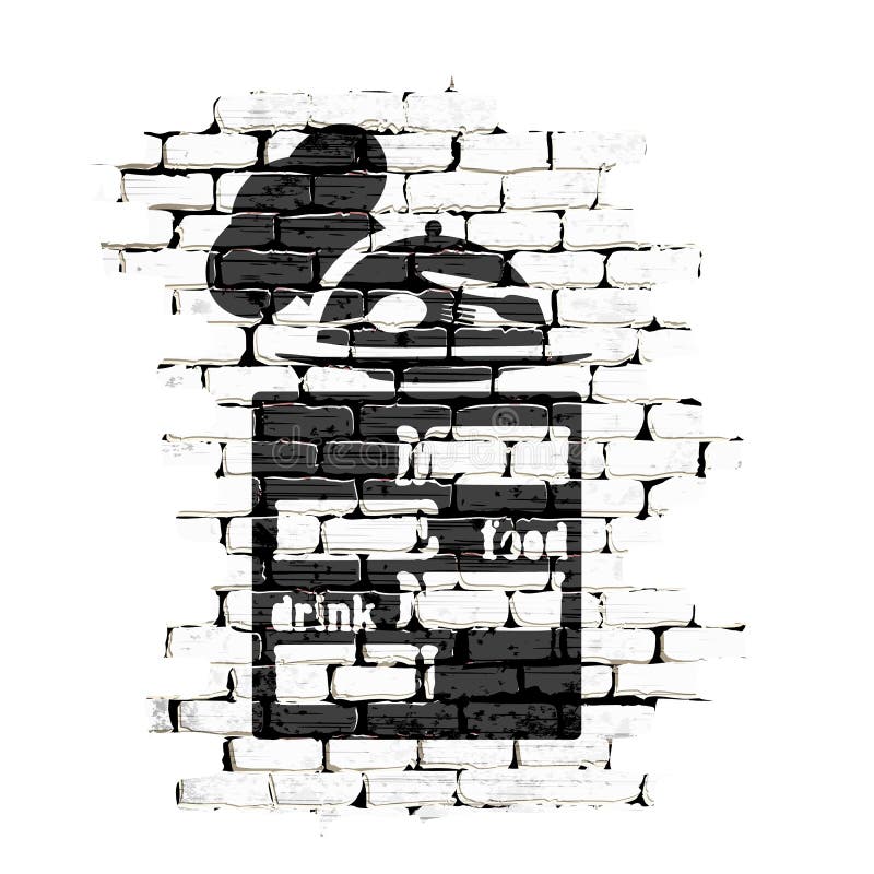 Cover Menu Template and Brick Wall Pattern Stock Vector - Illustration ...