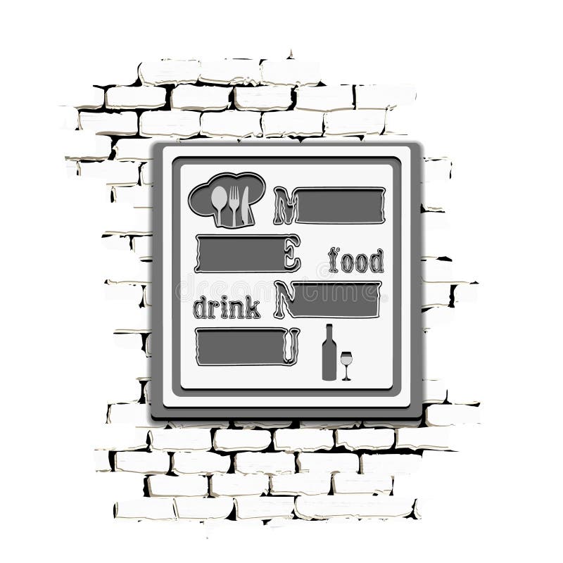 Cover Menu Template and Brick Wall Pattern Stock Vector - Illustration ...