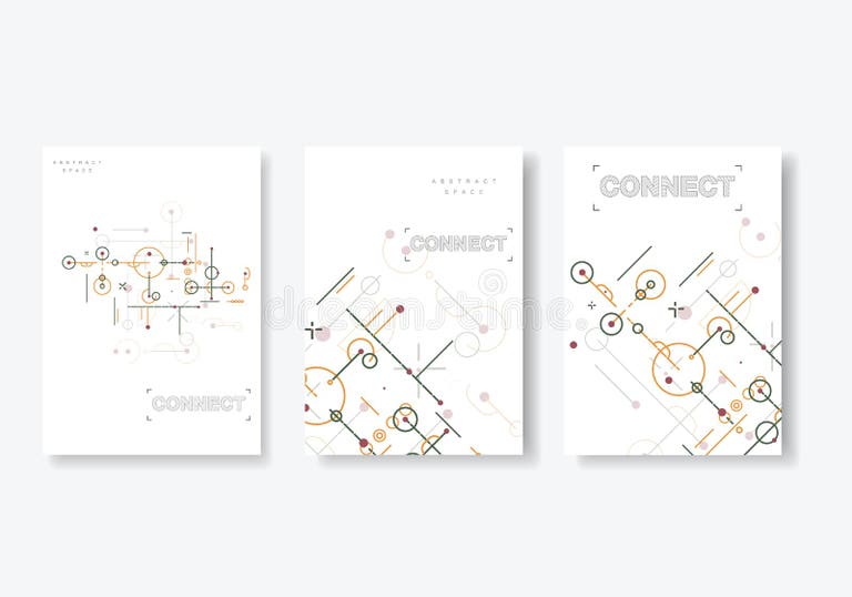 Cover Network Polygonal Element. Array Atom Border Illustration Stock ...