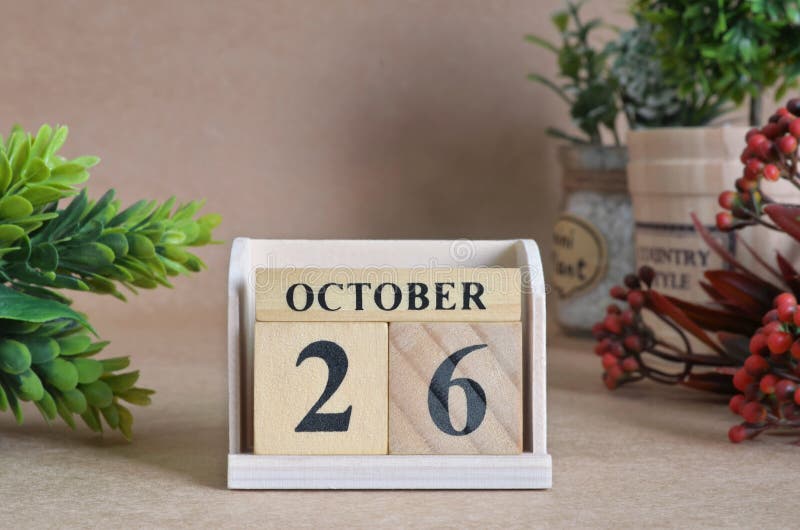 October 26, Cover Design with Number Cube. Stock Photo - Image of 2032 ...