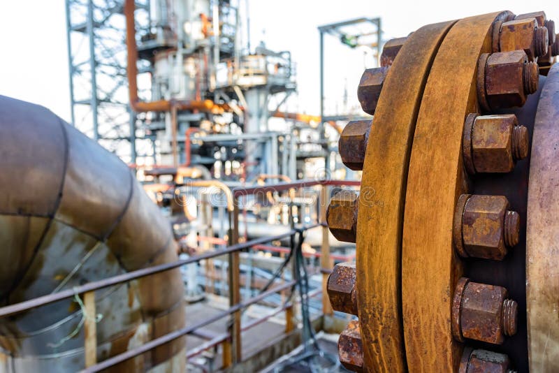 The Cover of the Old Rusty Heat Exchanger Covered with the Same Rusty ...