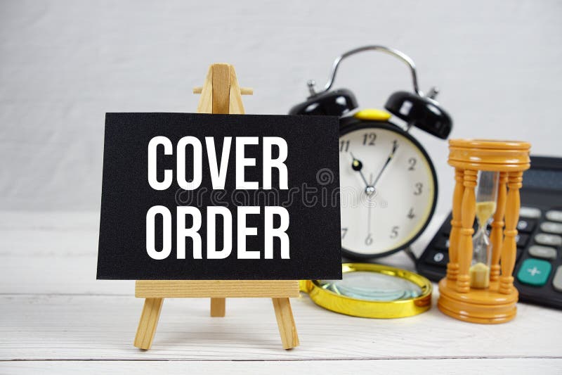 Cover Order Text with Magnifying Glass and Calculator on Wooden ...