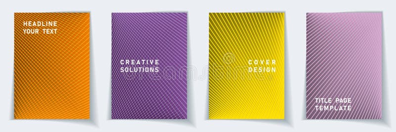 Cover Page Abstract Layout Vector Design Set. Stock Vector ...