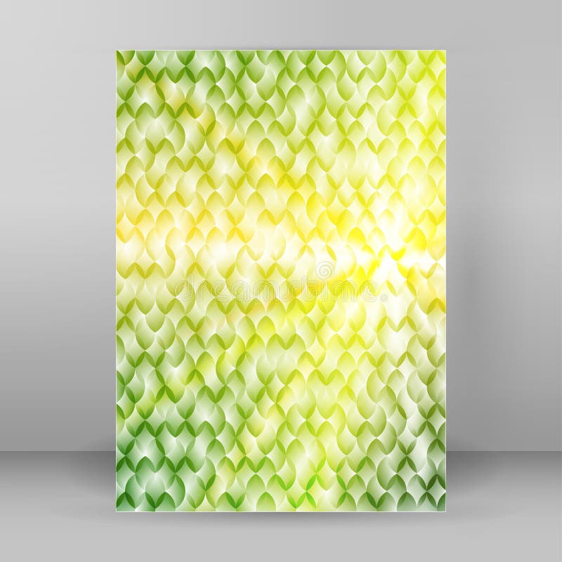 Cover Page A4 Brochure Green Background Page Layout Stock Vector ...