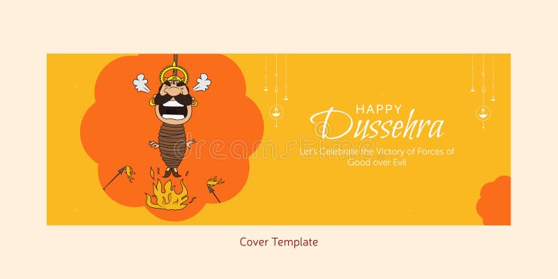 Cover Page Design of Happy Dussehra Stock Vector - Illustration of ...
